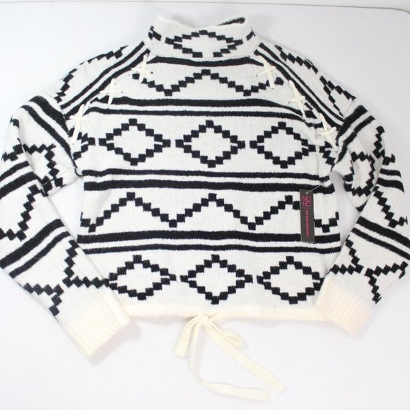 No Boundaries | Sweaters | No Boundaries Womens White Black Aztec ...